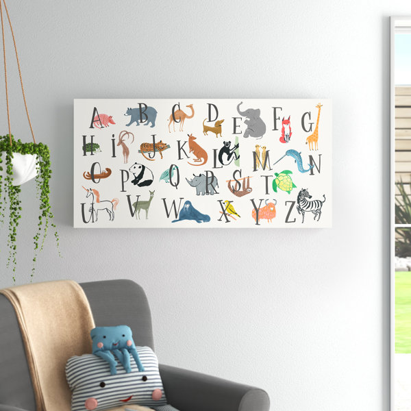 Animal-alphabet-wall-art | Wayfair