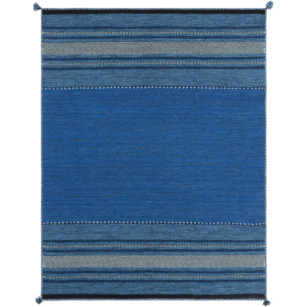Birch Lane™ Byersville Handmade Flatweave Navy/Dark Blue Rug & Reviews ...