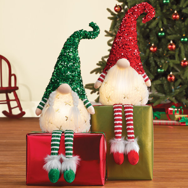 The Holiday Aisle® LED Lighted Gnome | Wayfair