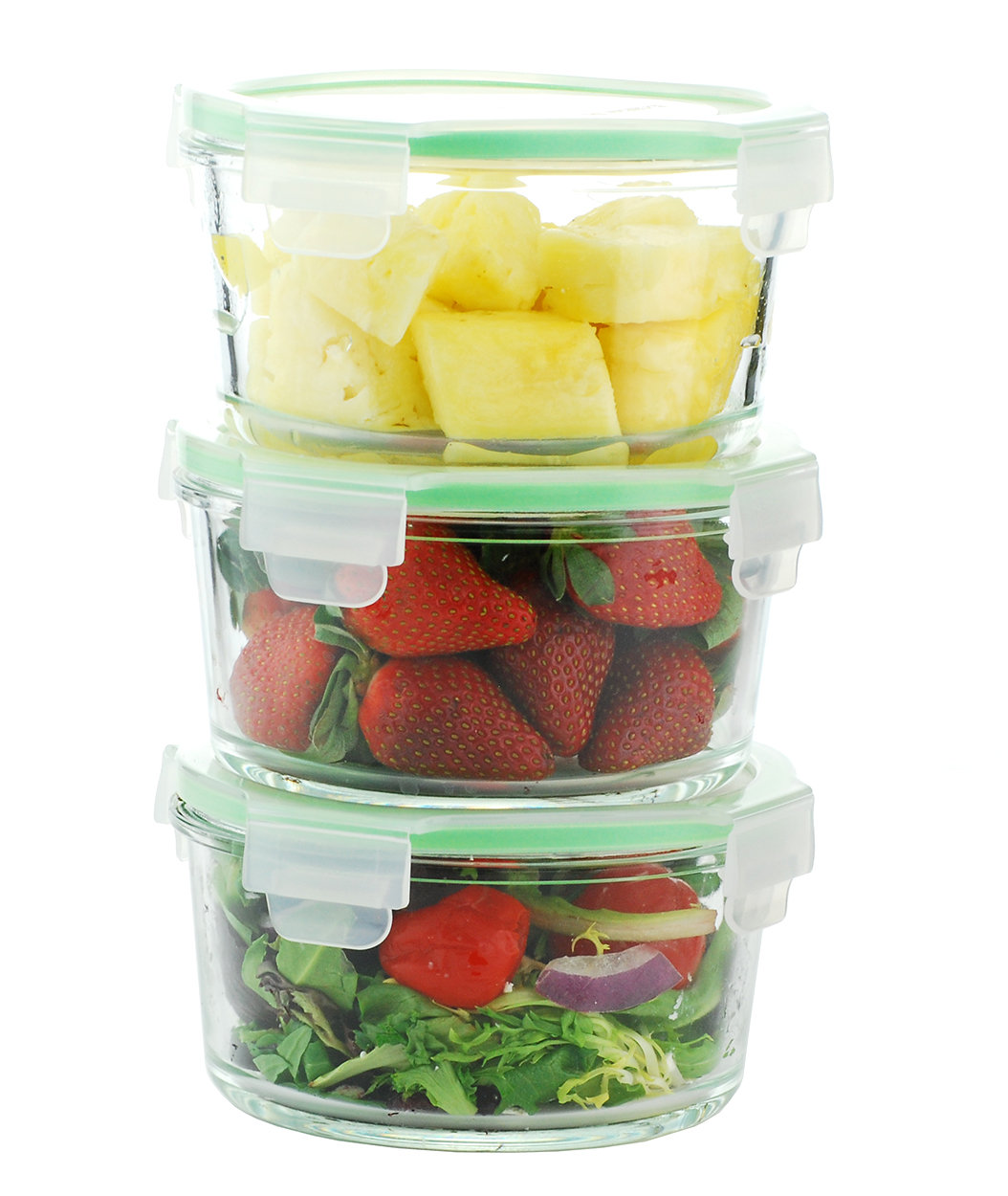 Kinetic GoGREEN Glassworks 3 Container Food Storage Set | Wayfair