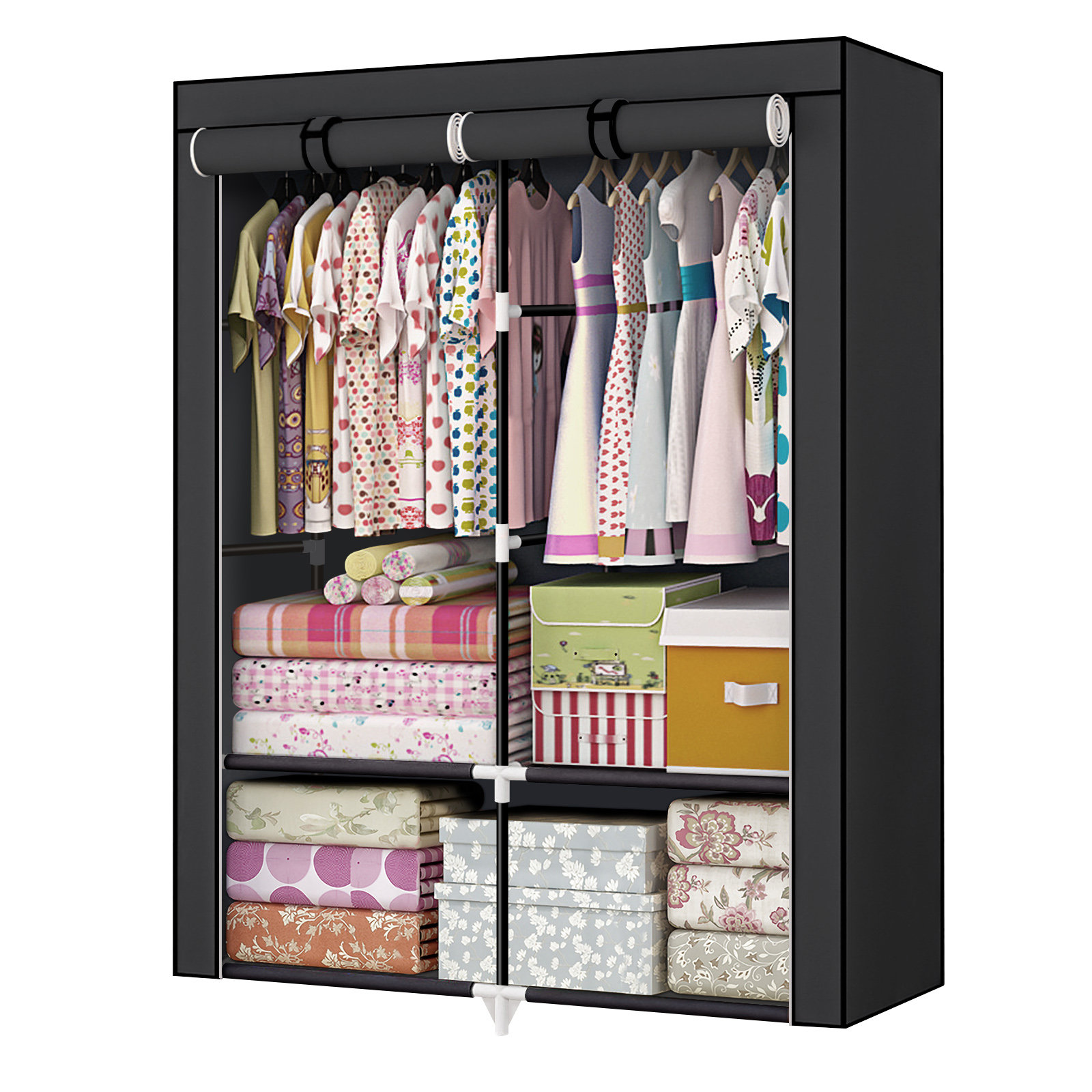 Rebrilliant Ippe 43'' Portable Wardrobe & Reviews | Wayfair