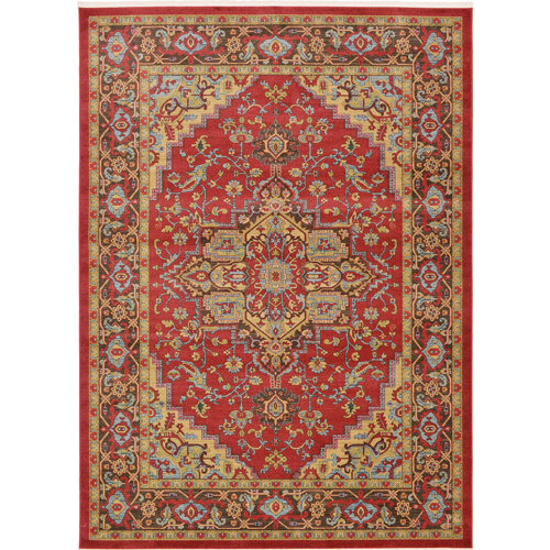 Bungalow Rose Eesi Performance Red Rug & Reviews | Wayfair