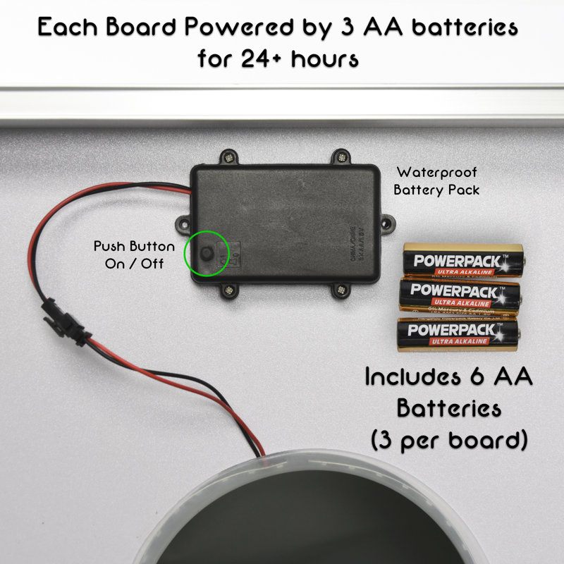 GoSports 2' x 3' LED Light Up Cornhole Board with Carring Case and Bags ...