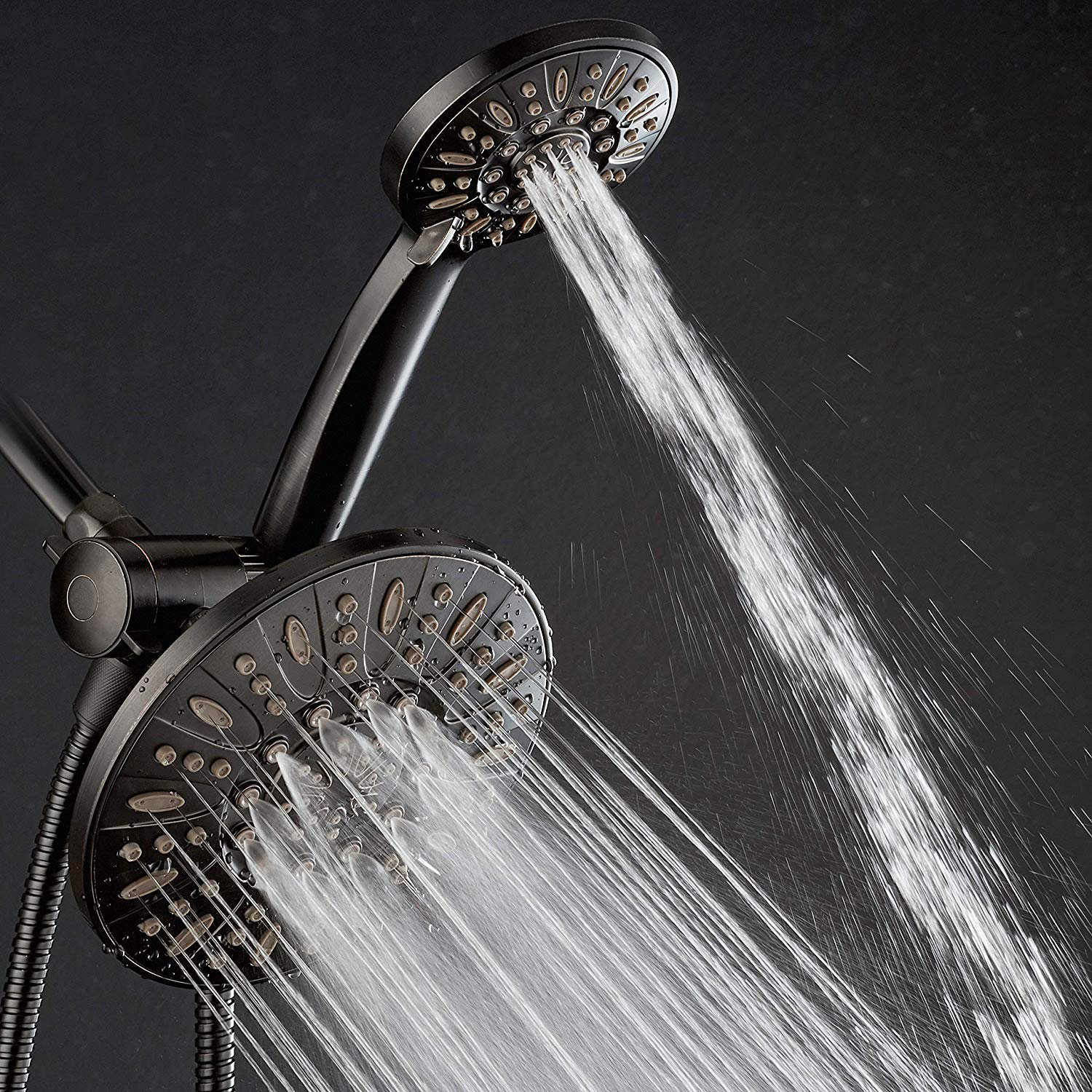 AQDE Premium 3-Way Rainfall Multi Function Dual Shower Head & Reviews ...