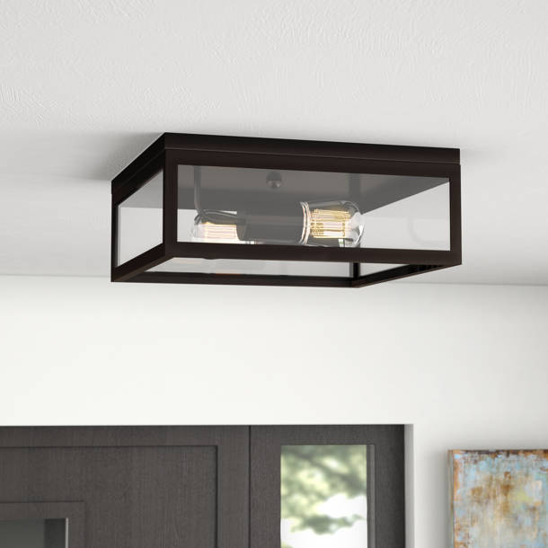 Brayden Studio® Hicks Glass Flush Mount & Reviews | Wayfair