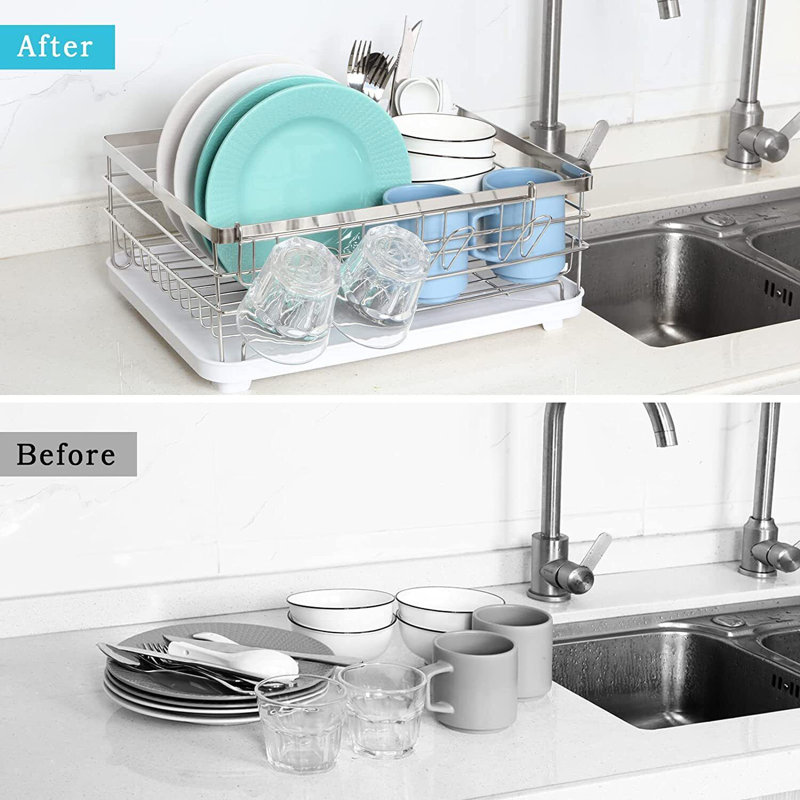 BTY One Layer Removable Stainless Steel Utensil Rack Drainage Rack ...
