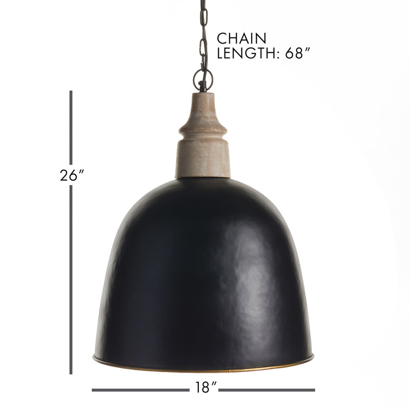 Gracie Oaks Kenbridge 1-Light Single Dome Pendant | Wayfair