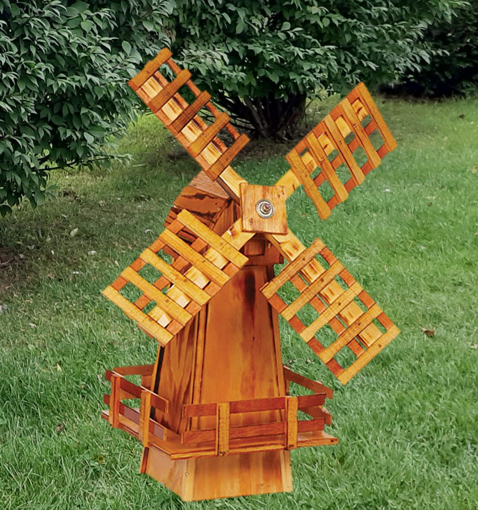 Arlmont & Co. Anjolina Amish Handmade Windmill | Wayfair