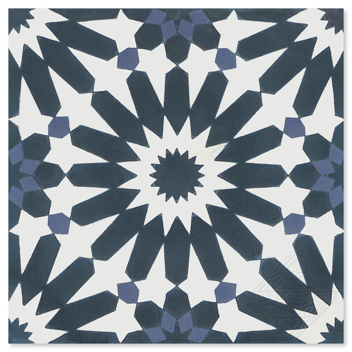 Villa Lagoon Tile Tangier Petite Blues 8" x 8" Cement Spanish ...