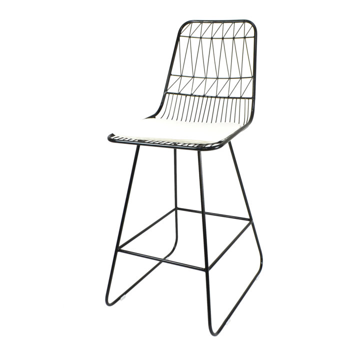 George Oliver Anneke Modern Geometric 26.25" Patio Bar Stool & Reviews ...