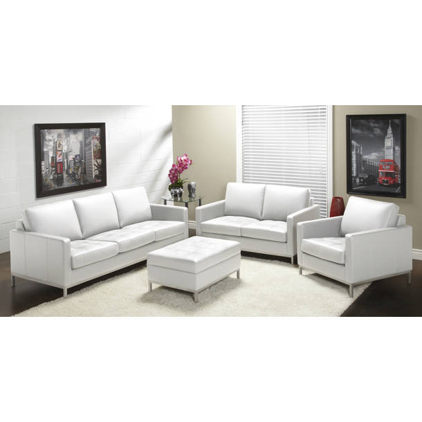 Orren Ellis Corniche 79'' Leather Sofa & Reviews | Wayfair
