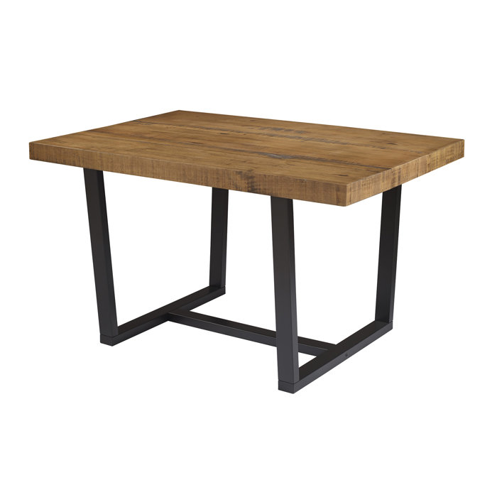 Union Rustic Amarapal Pine Solid Wood Trestle Dining Table & Reviews ...