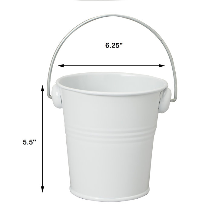 Gracie Oaks Metal Bucket Set of 12 & Reviews | Wayfair