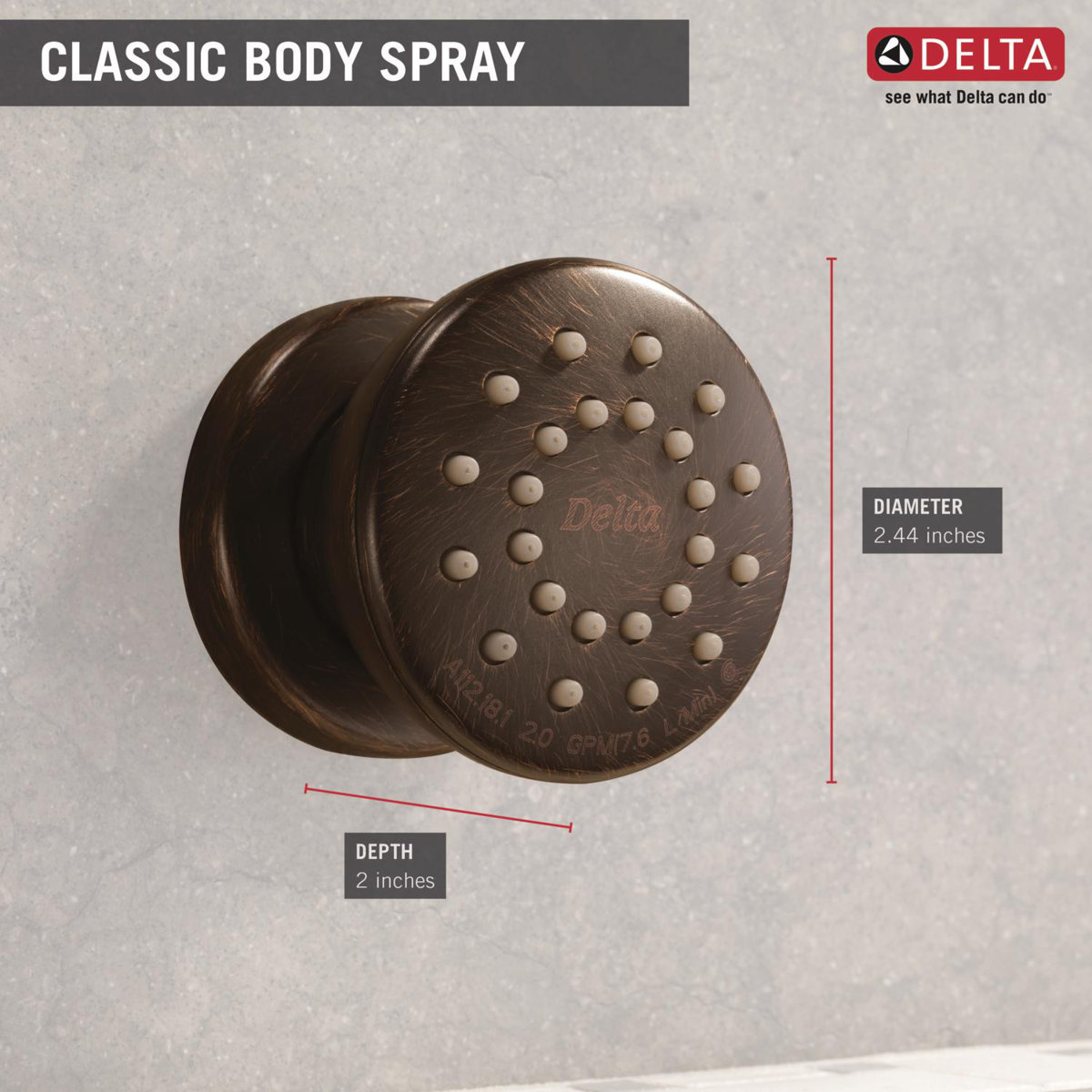 Delta Full Adjustable Body Spray with TouchClean & Reviews | Wayfair