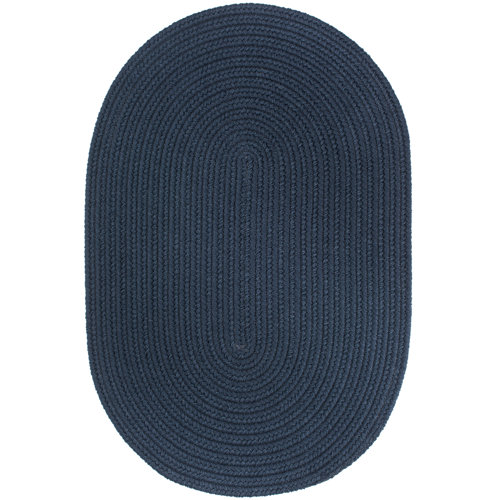 August Grove® Smyth Handmade Braided Navy Rug & Reviews | Wayfair