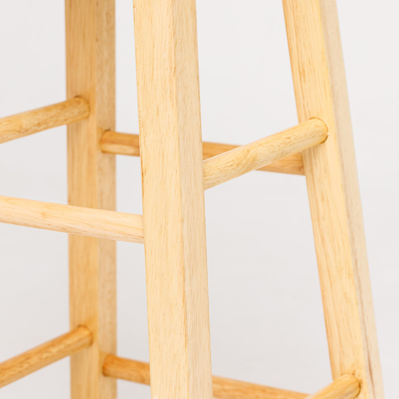 Winston Porter Robin Solid Wood Short & Bar Stool & Reviews | Wayfair