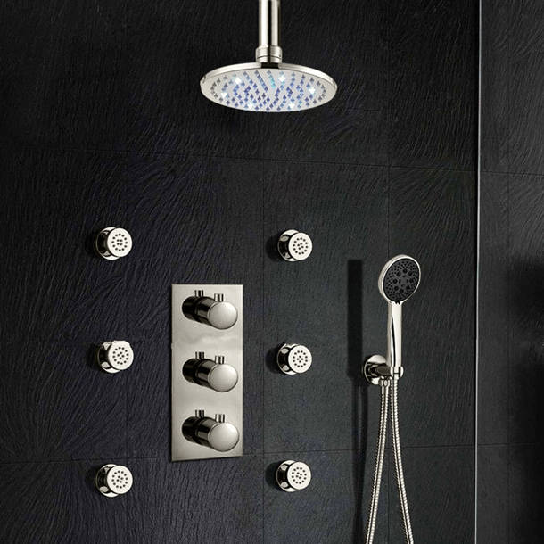 FontanaShowers Reno Volume Control Complete Shower System with Rough-in ...