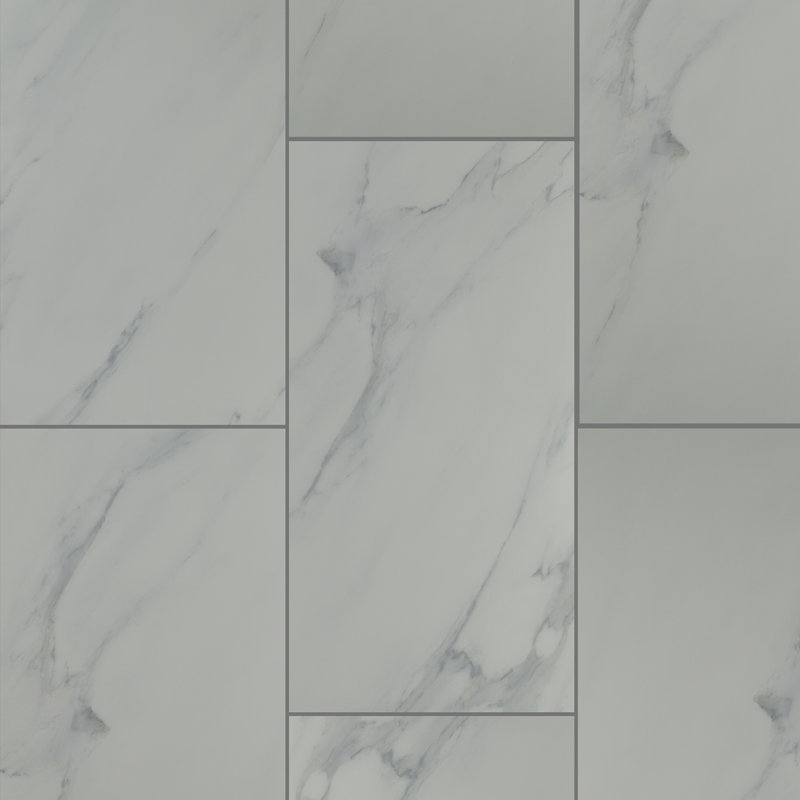 Qube Tiles Spectrum Marble 12" X 24" Carrara Polished Porcelain Floor ...
