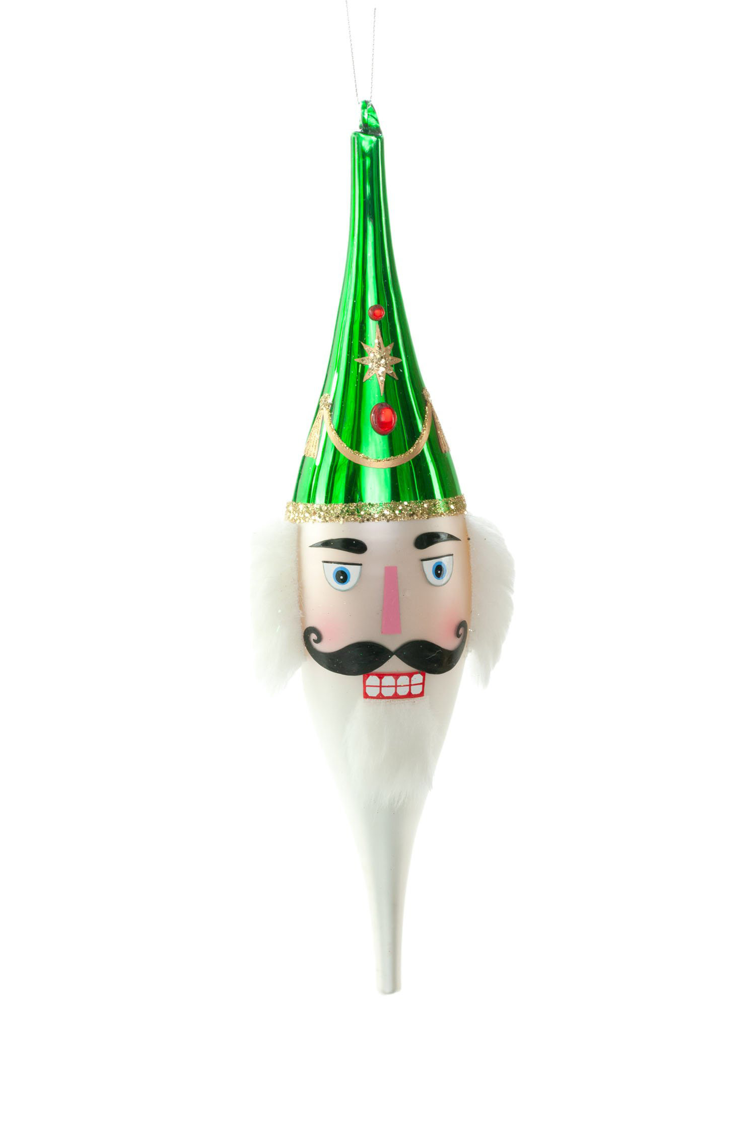 The Holiday Aisle® Green Finial Nutcracker Ornament | Wayfair