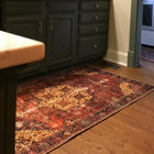 Fleur De Lis Living Cormac Performance Red/Navy Rug & Reviews | Wayfair