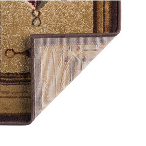 Threadbind Machine Woven / Power Loomed Performance Ivory/Beige Rug ...