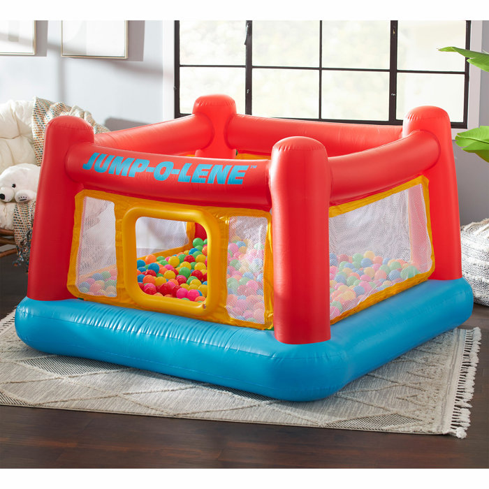 Intex Inflatable Jump-O-Lene Trampoline Bounce House with Crawl-Thru ...