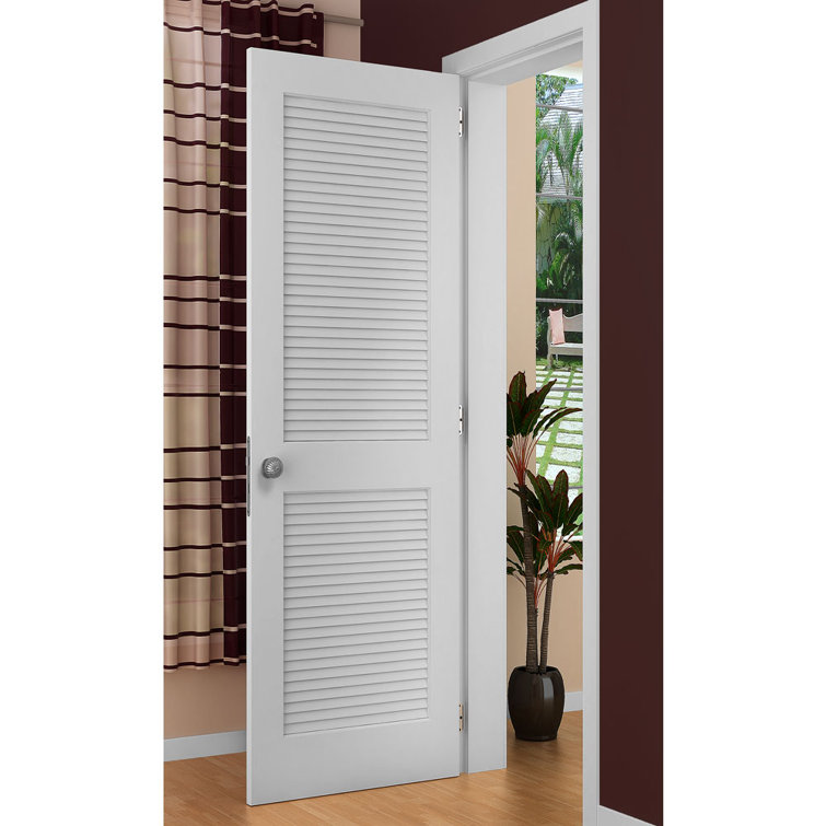 Frameport Louvered Solid Manufactured Wood Standard Door & Reviews ...