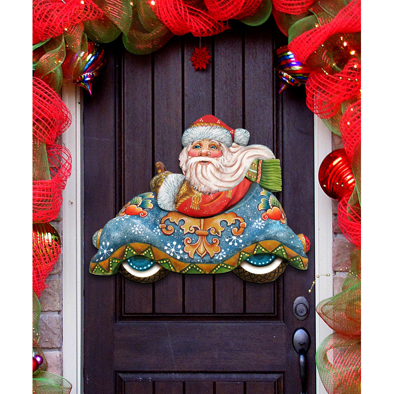 The Holiday Aisle® Gallery Santa in Car Oversized Figurine | Wayfair