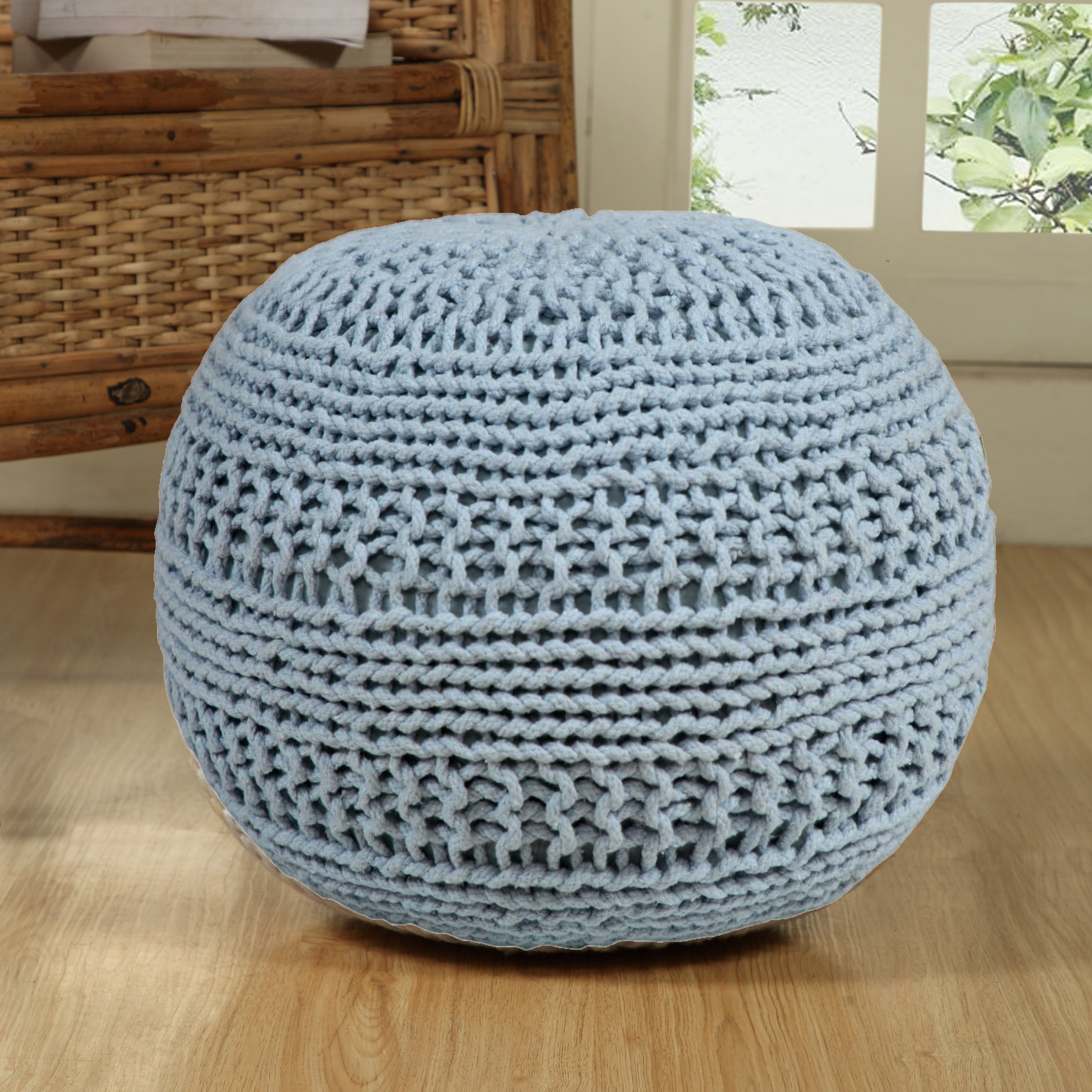 Dakota Fields Telauges Upholstered Pouf & Reviews | Wayfair