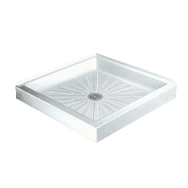 E.L. Mustee & Son Durastall Square Sliding Shower Enclosure with Base ...