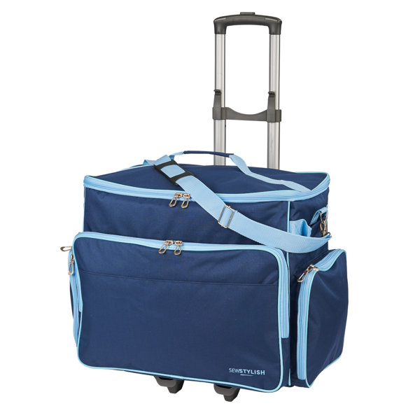 Sewing Online Sewing Machine Trolley Bag On Wheels, Navy | 47 X 35 X ...
