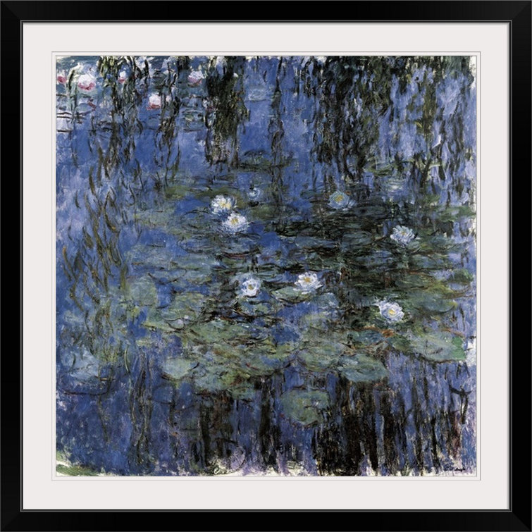 The Twillery Co.® Claude Blue Waterlilies by Claude Monet - Print ...