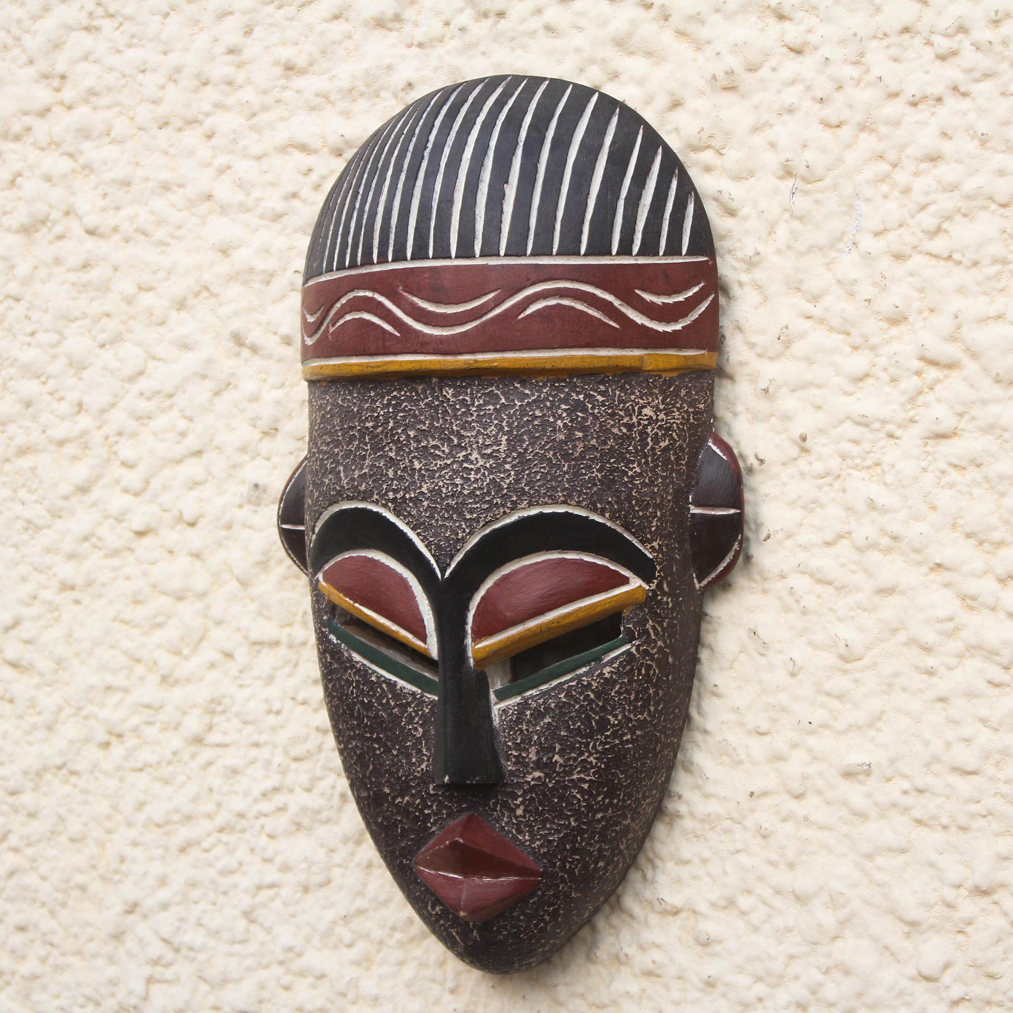 Bungalow Rose Handmade Berber Man Ethiopian Wood Mask Sculpture | Wayfair