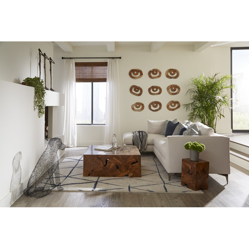 Phillips Collection Teak Chunk Solid Wood Block Coffee Table & Reviews ...