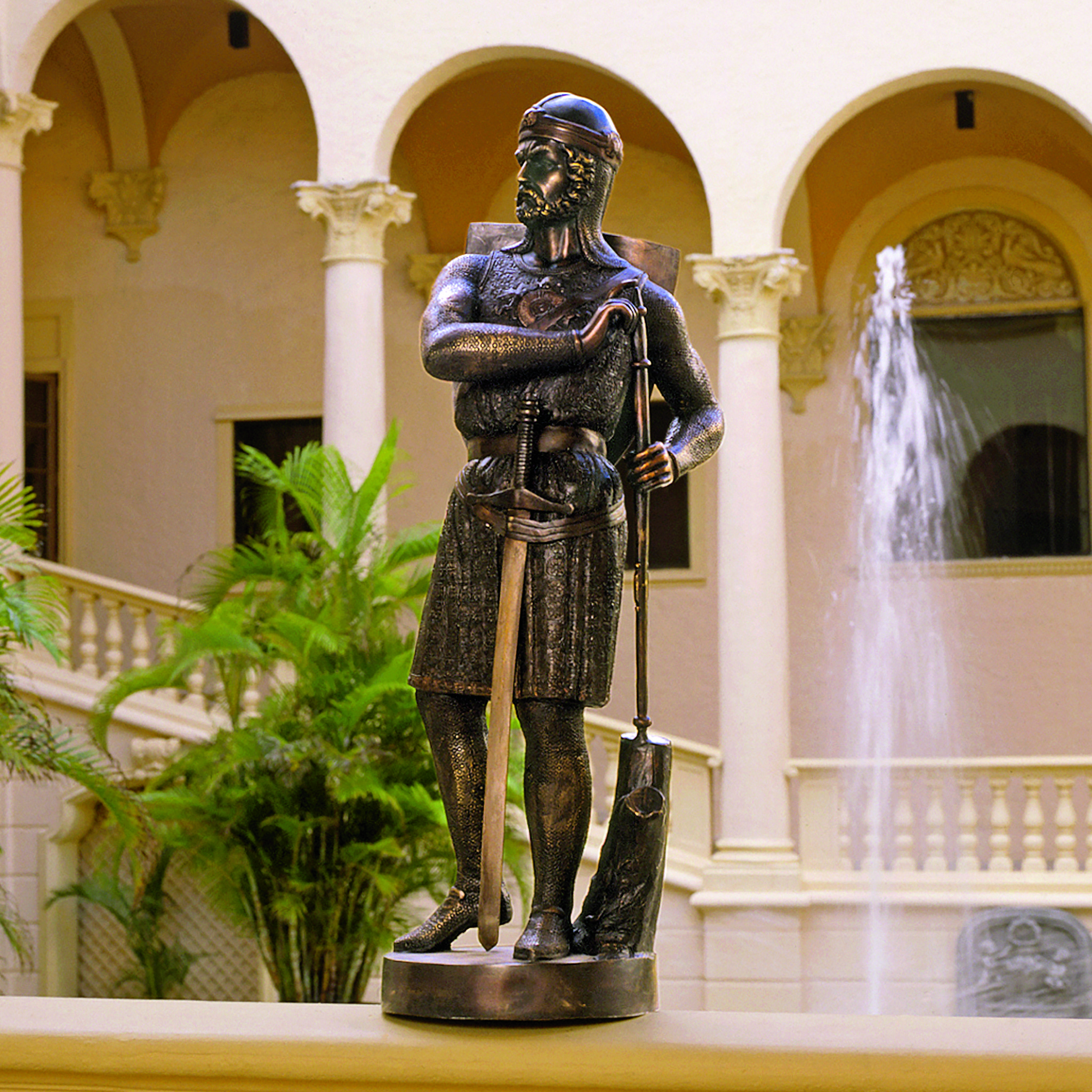 Design Toscano Battle Ready, Medieval Soldier Garden Statue | Wayfair