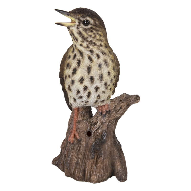 Hi-Line Gift Ltd. Songbird Standing on Stump Statue & Reviews | Wayfair