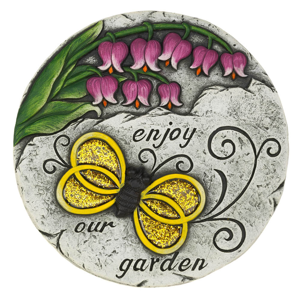 Winston Porter Mabie Enjoy Our Garden Stepping Stone & Reviews | Wayfair