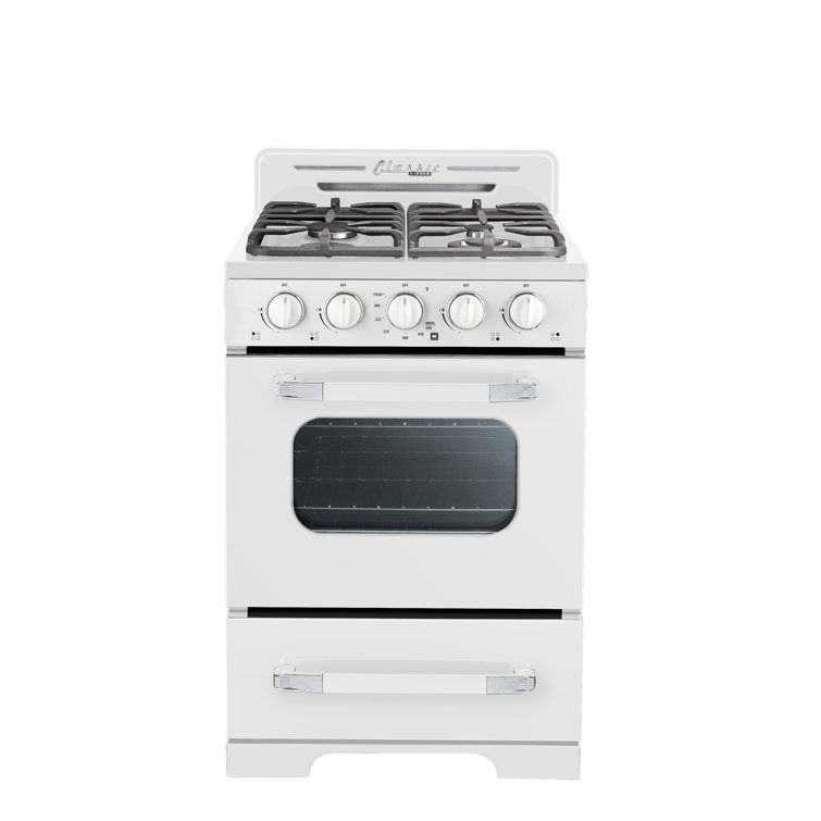 Unique Off-Grid Classic Retro 24" 4 burner 2.9 cu. ft. Propane Gas ...