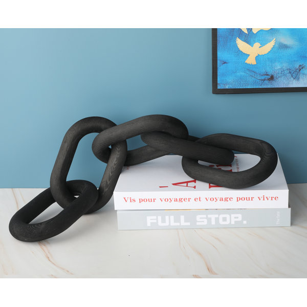 Dakota Fields Wood Chain Link Decor Sculpture & Reviews | Wayfair