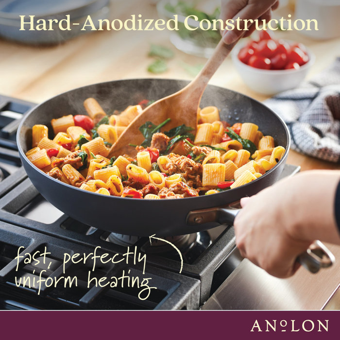 Anolon Advanced Bronze Hard-Anodized Nonstick Ultimate Pan with Lid, 12 ...
