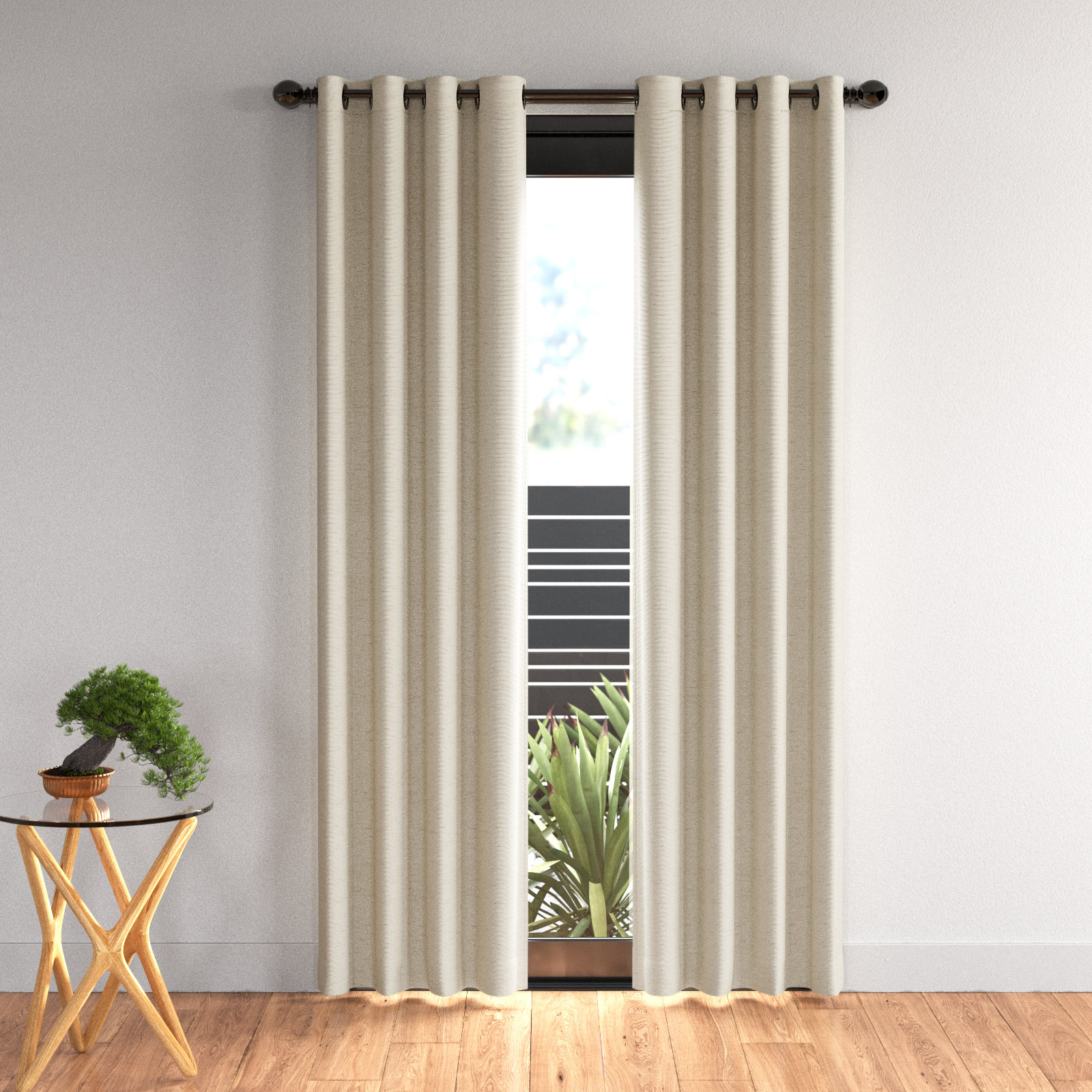 Wade Logan® Algia Linen Blackout Curtain Pair & Reviews | Wayfair