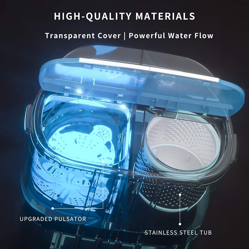 Auertech Portable Washing Machine, Mini Twin Tub Washer With Gravity ...