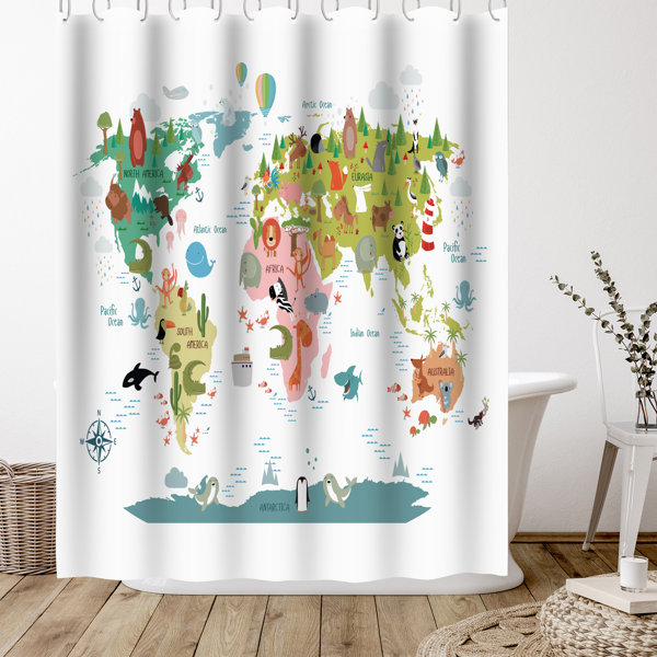 Shower-curtain-map | Wayfair