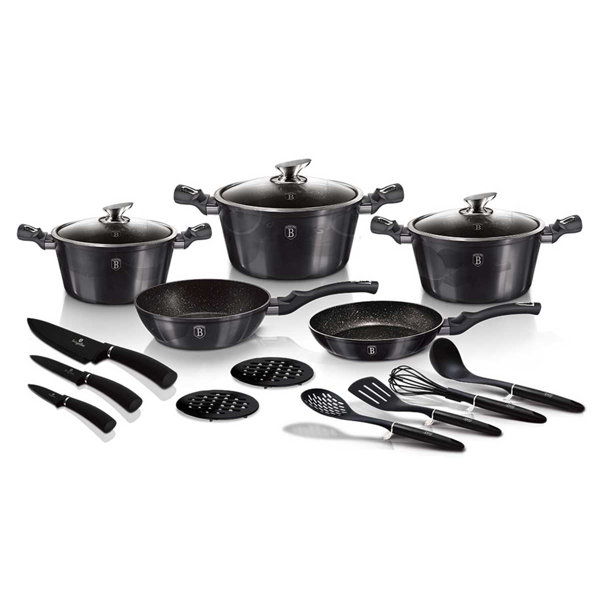 Kinghoff Berlingerhaus BH-6920 Carbon Pro Pot Set | Wayfair.co.uk