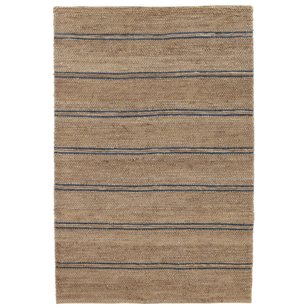 Birch Lane™ Beamond Handmade Handwoven Jute/Sisal Brown/Blue Rug | Wayfair