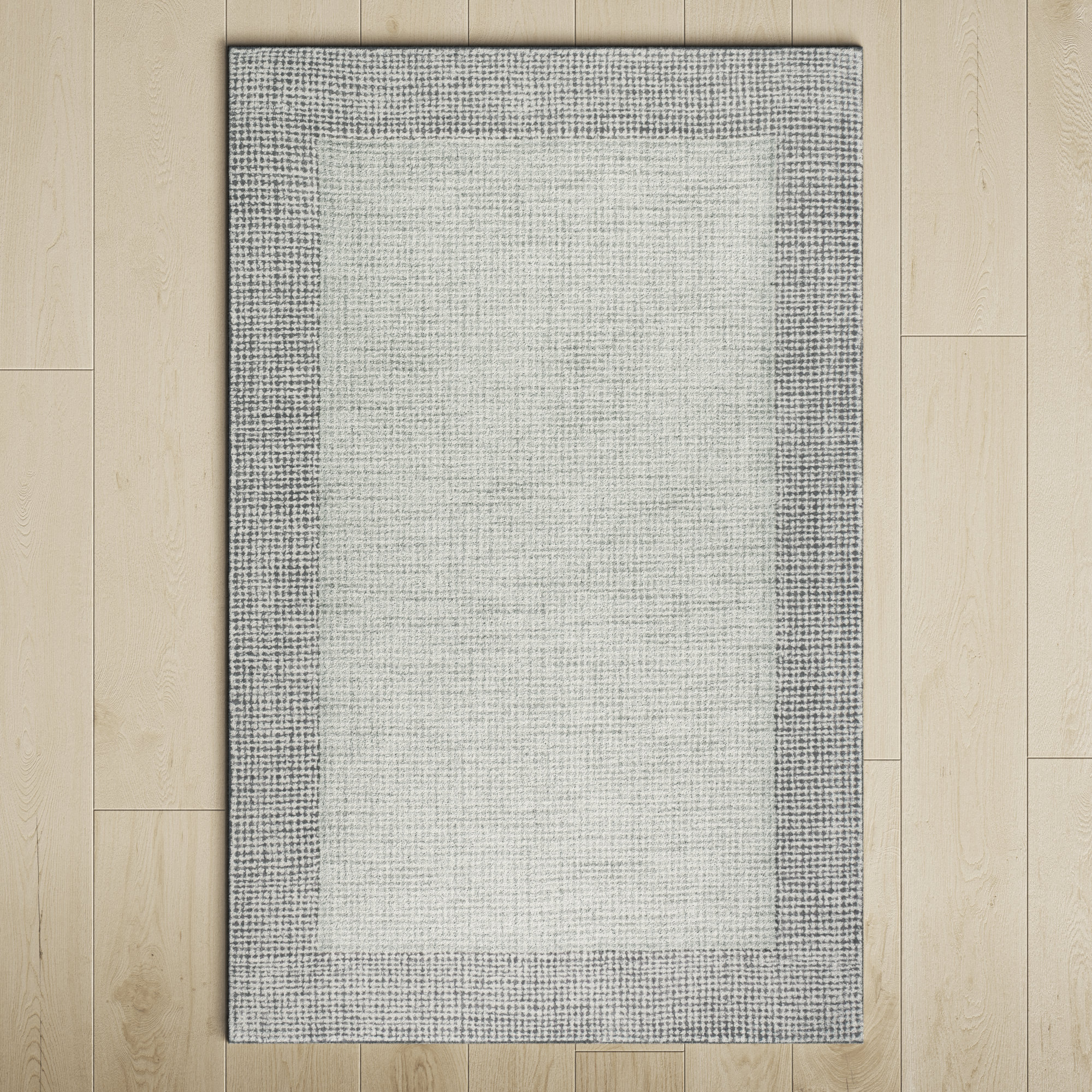 Birch Lane™ Evers Handmade Wool Ivory/Silver Rug & Reviews | Wayfair