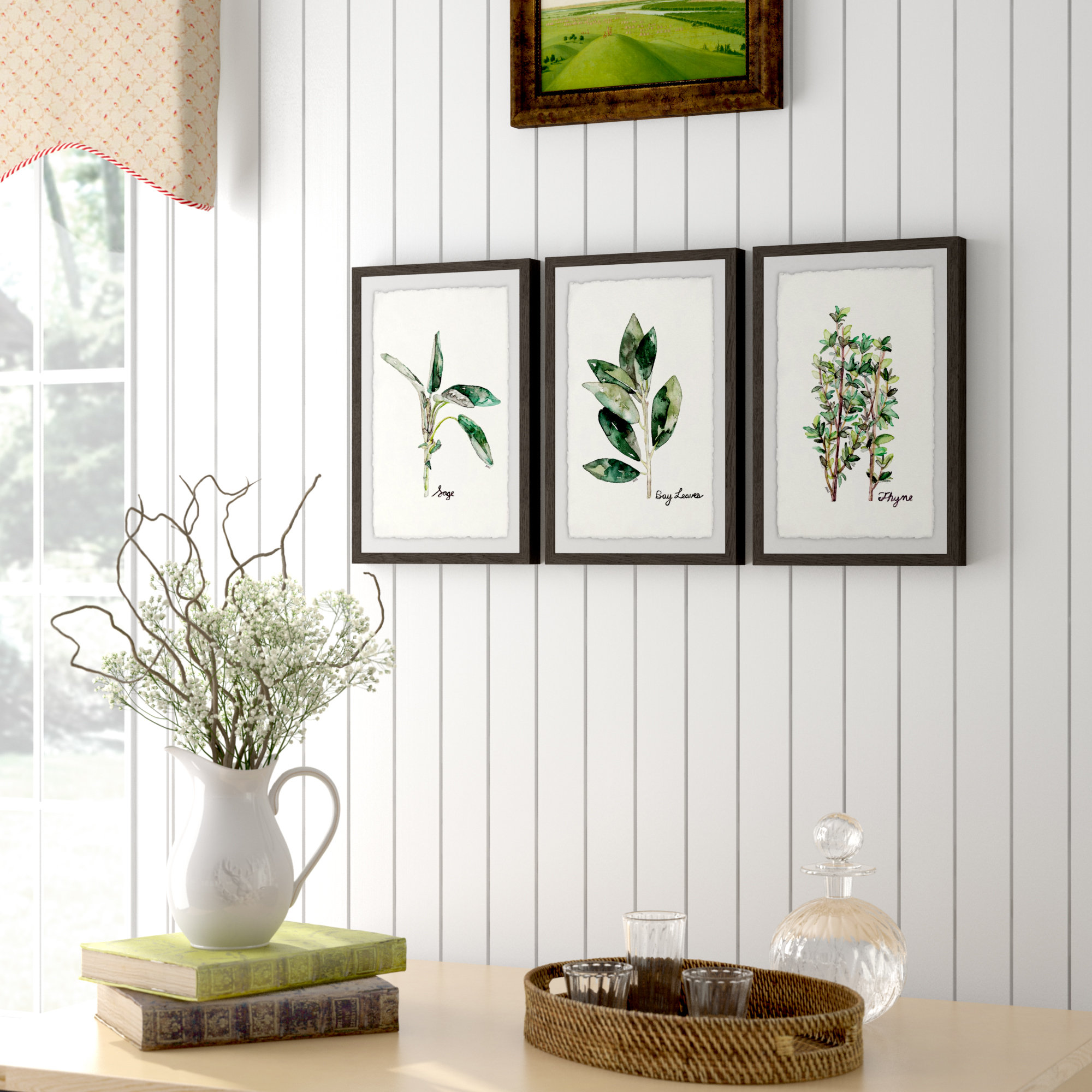 Alcott Hill® Herb Trio Triptych Framed On Paper 3 Pieces by Rachel ...