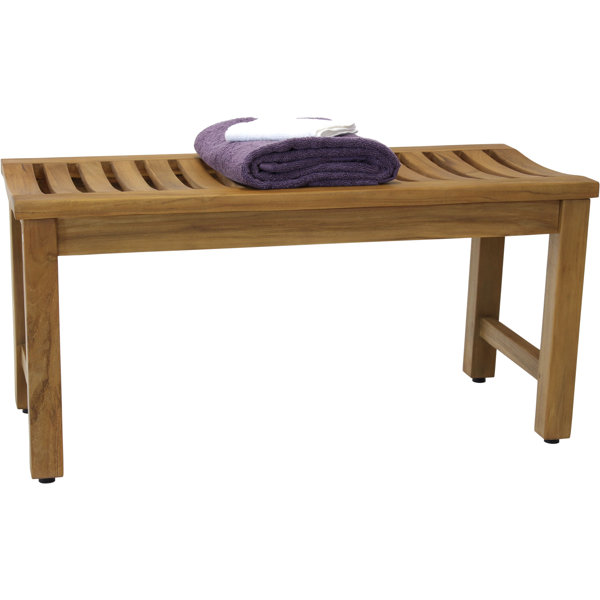 Aqua Teak Wood Outdoor Bench & Reviews | Wayfair