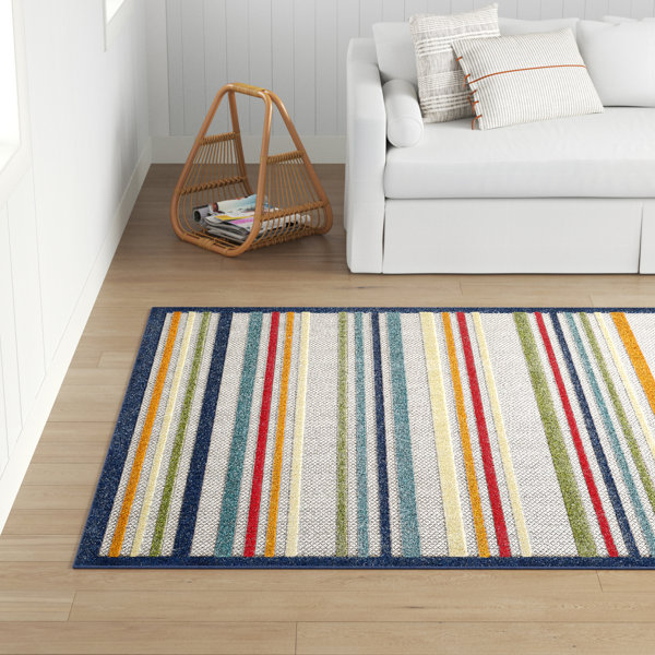 Sand & Stable Zaire Performance Red/Blue/Yellow Rug & Reviews | Wayfair