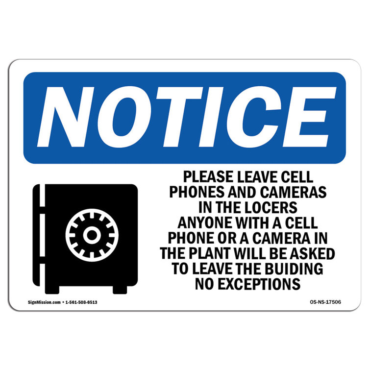 SignMission Please Leave Cell Phones And Sign | Wayfair